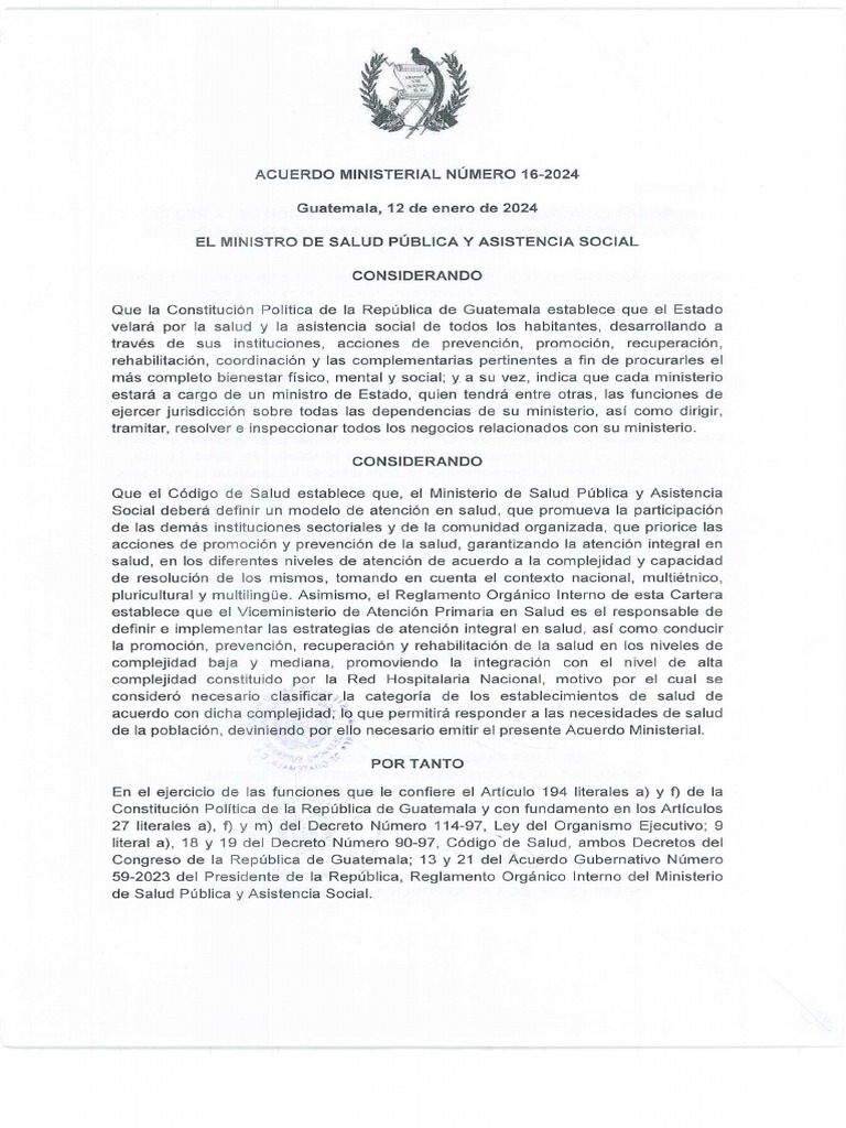 Normativa Acuerdo Ministerial 16-2024 | PDF