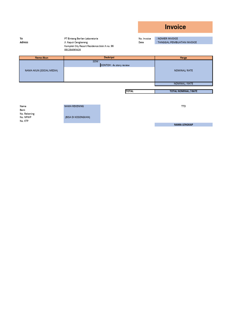 Contoh Invoice | PDF