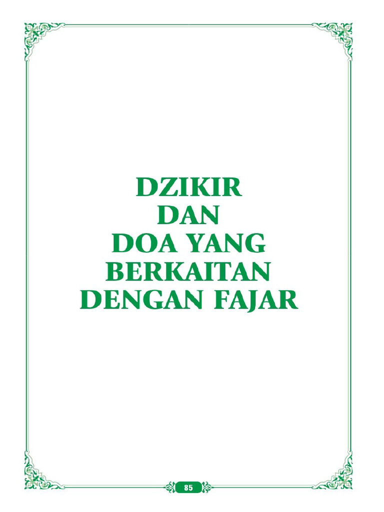 Zikir & Doa Fajar | PDF