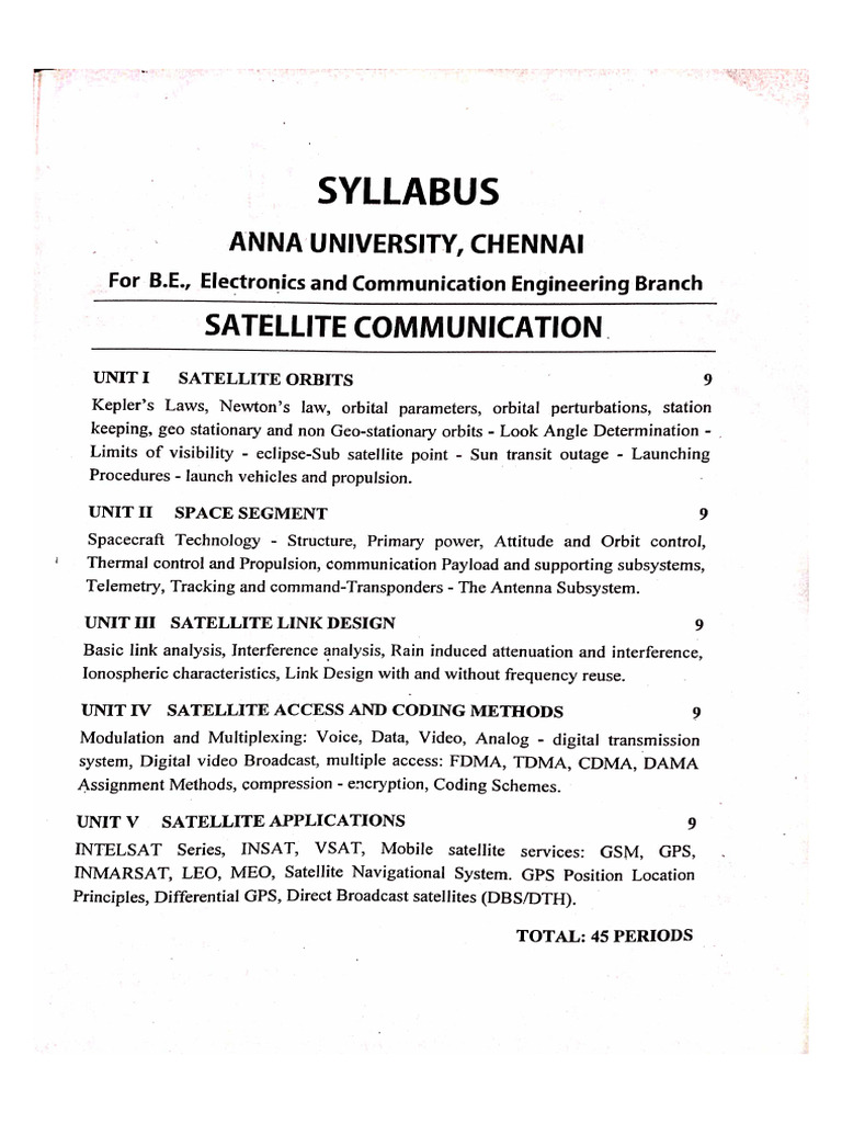 Satellite Communication Cec-352, Suchitra Publications, Gopinath.l, Reg ...