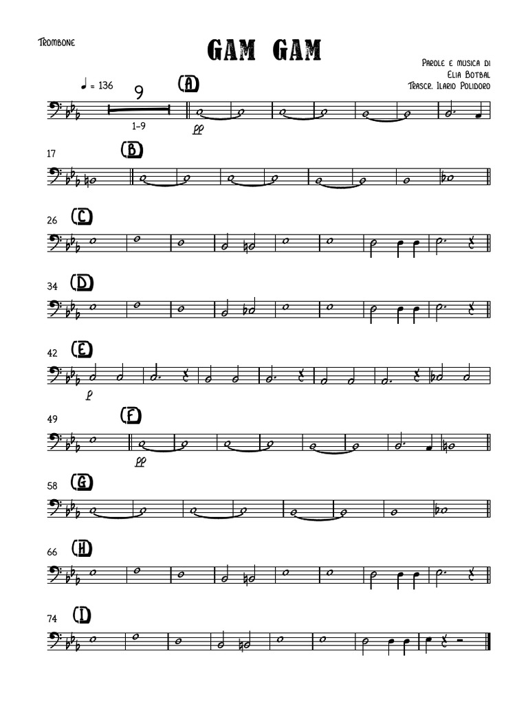 Gam Gam - Trombone | PDF