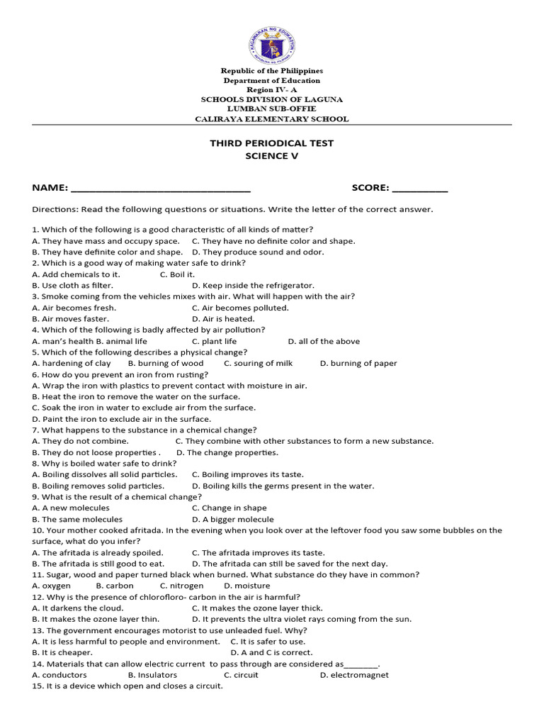 PT Science-5 Q3 | PDF | Electricity | Machines