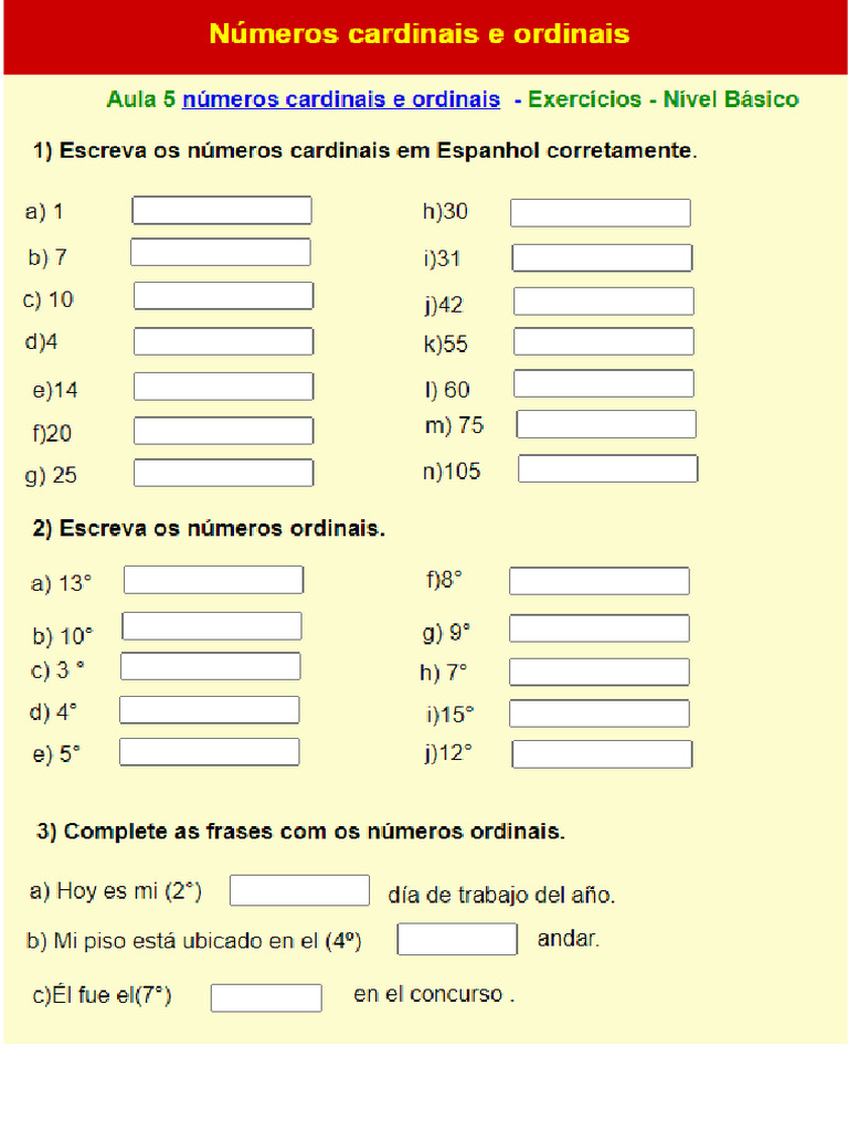 Numeros - Cardinales e Solucoes | PDF