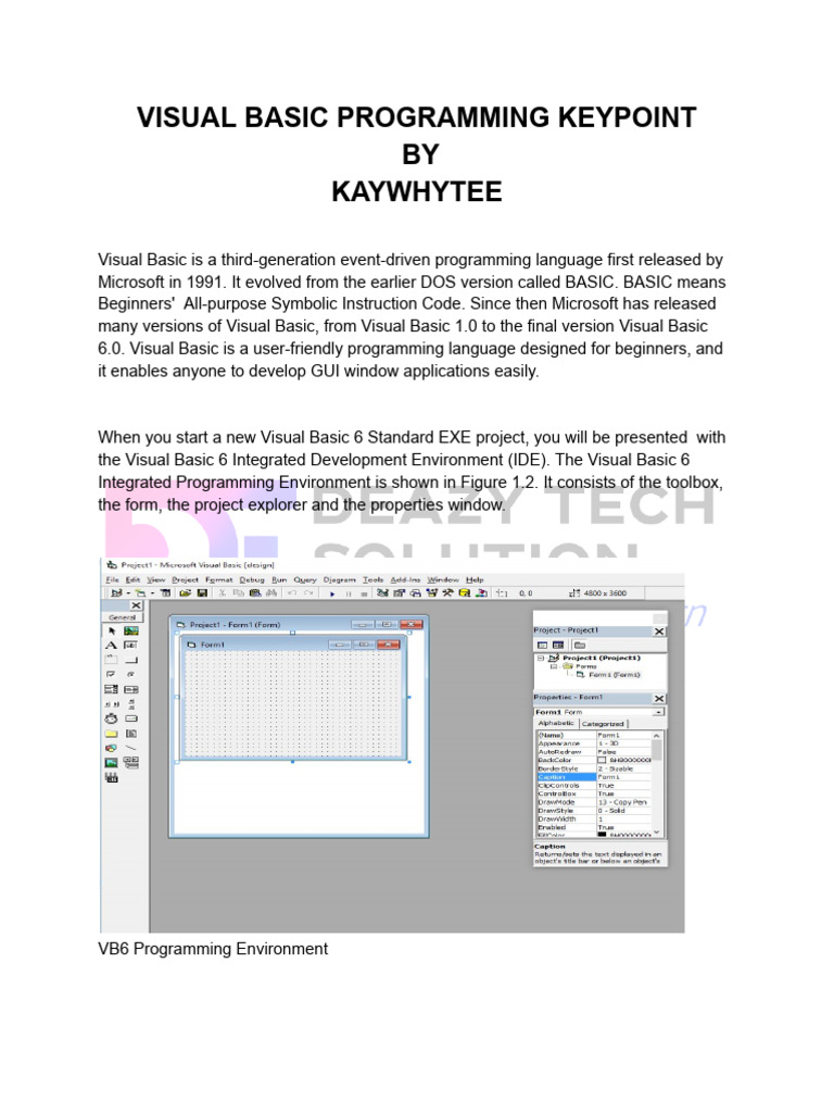 Visual Basic Programming Keypoint | Download Free PDF | Data Type ... Visual Basic Programming Keypoint | Download Free PDF | Data Type ...
