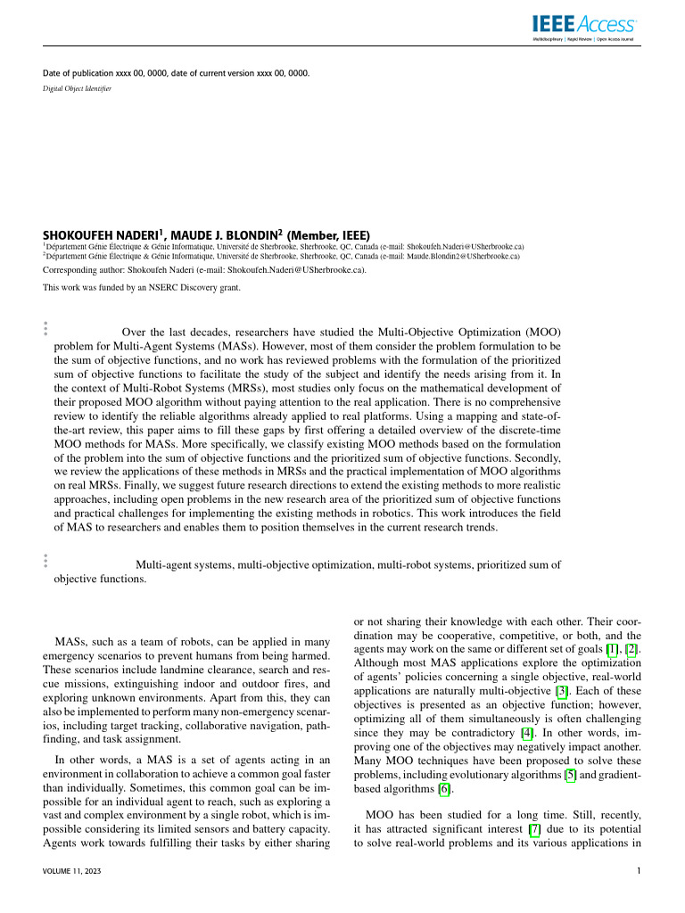 A Mapping and State-of-the-Art Survey On Multi-Objective Optimization Methods For Multi-Agent ...