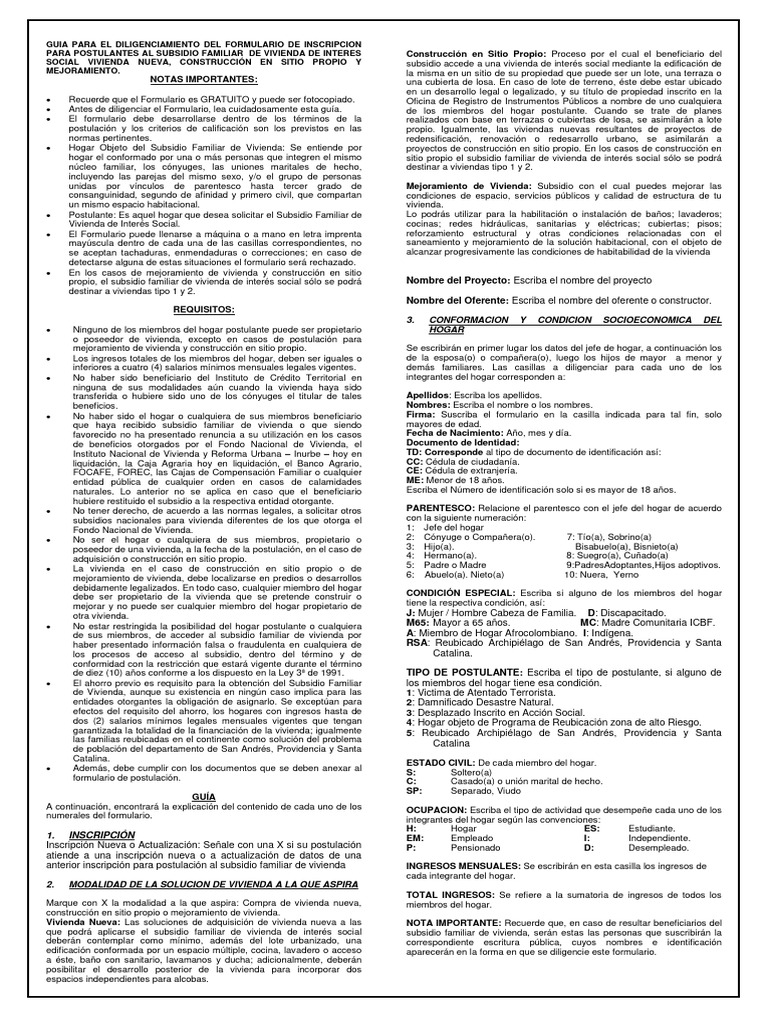 Guia-Para-El-Diligenciamiento-Del-Formulario-Fovis 2024 | PDF ... Guia-Para-El-Diligenciamiento-Del-Formulario-Fovis 2024 | PDF ...