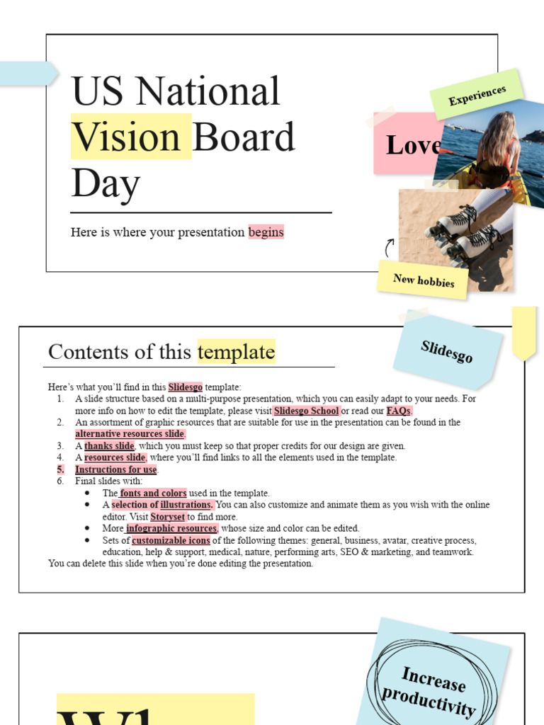 US National Vision Board Day by Slidesgo | PDF | Planets | Planets In ...