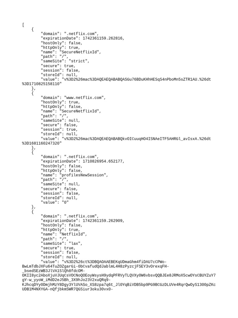 Netflix Cookies | PDF | Sql | Databases