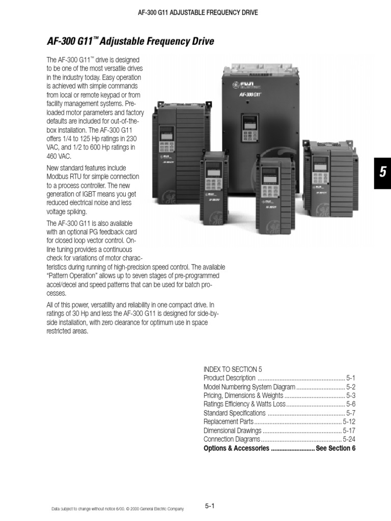 Sec. 5 AF-300 G11 | PDF | Mains Electricity | Alternating Current