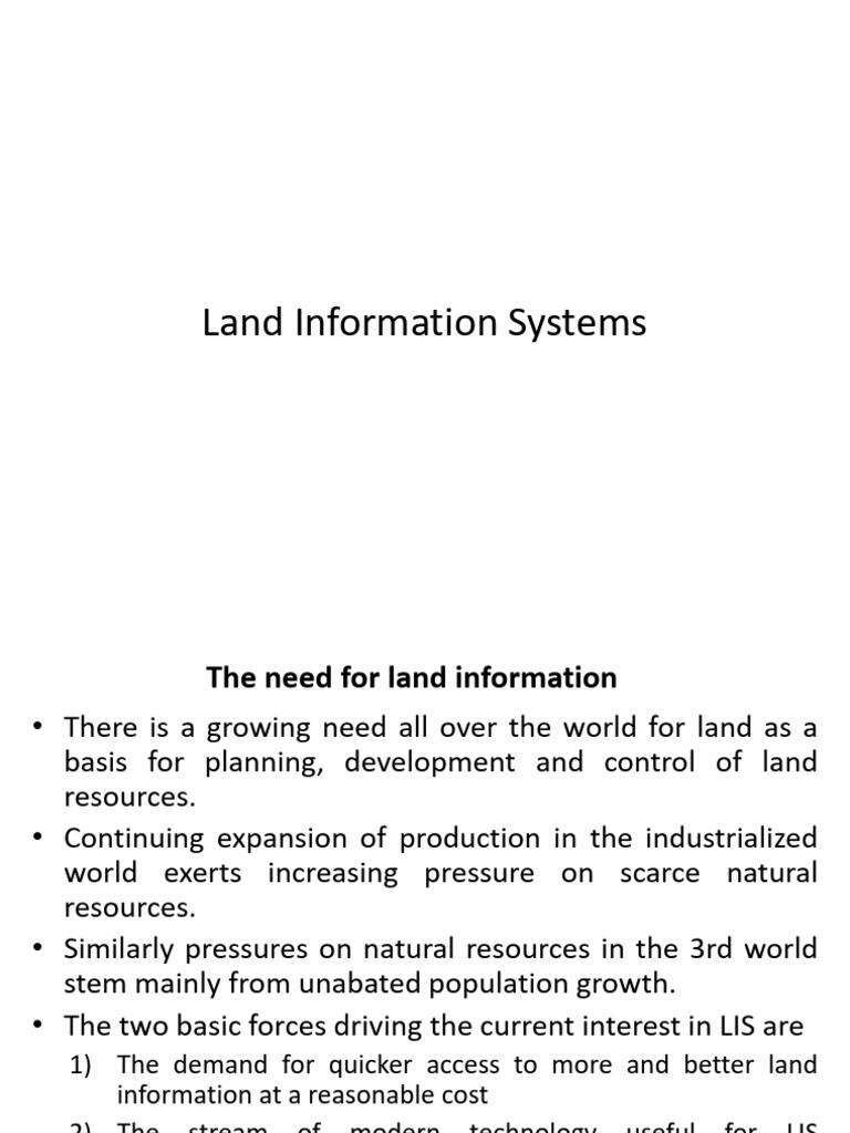 Understanding Land Information Systems | PDF | Geographic Information ...