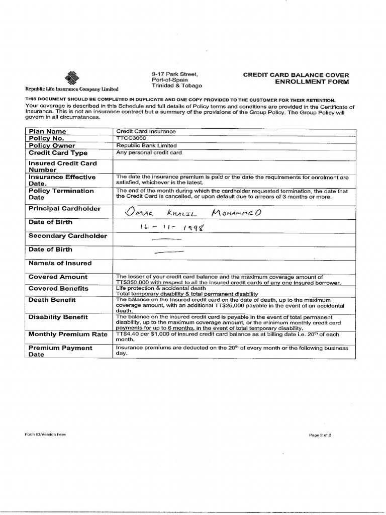 Signed Enrollment Form | PDF