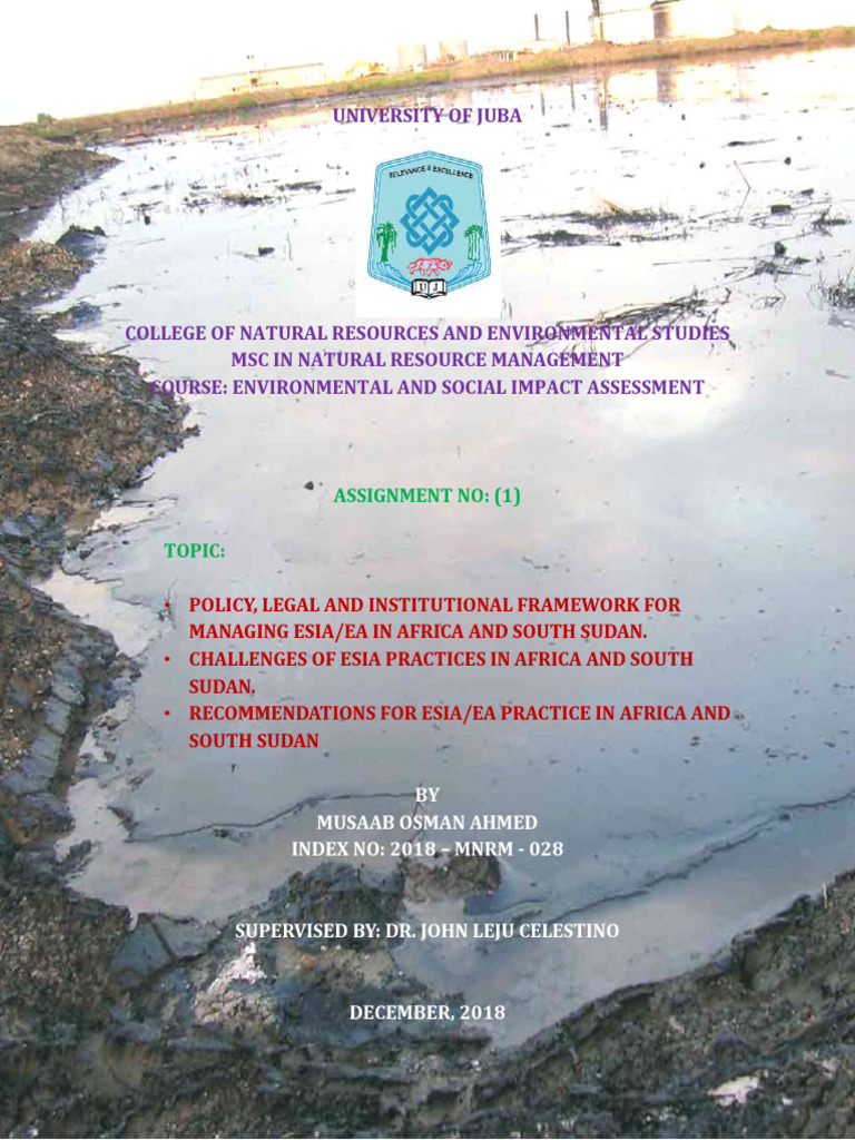 ENVIRONMENTAL IMPACT ASSESSMENT POLICY, LEGAL AND INSTITUTIONAL ...
