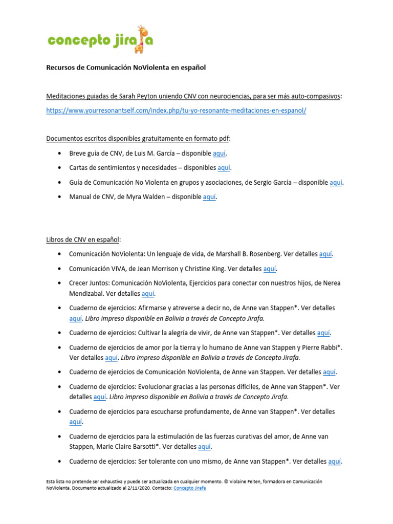 Recursos CNV Libros Documentos Cartas y Meditaciones | PDF | Comunicación | Comunicación humana