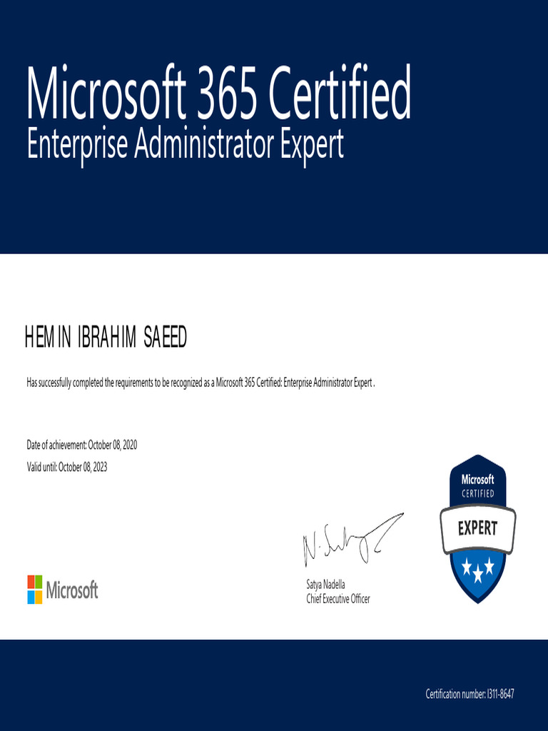 Microsoft 365 Certified Administrator Expert | PDF