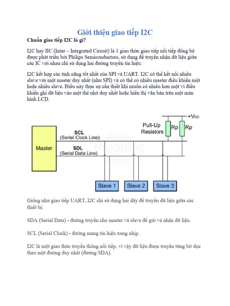 Giới thiệu giao tiếp I2C | PDF