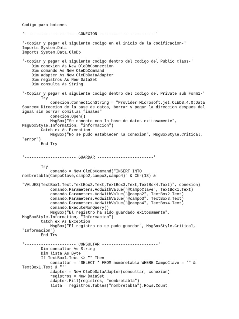 Codigos Visual Studio | PDF | Informática | Programación de computadoras