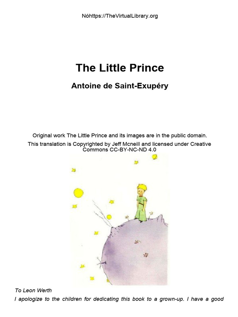 The Little Prince - Antoine de Saint-Exupéry PDF | PDF | The Little Prince