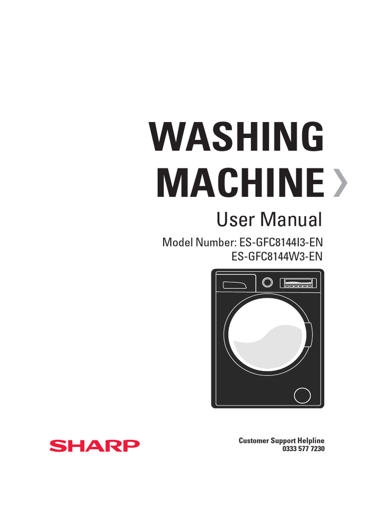 Sharp Washing Machine Manual PDF | Download Free PDF | Washing Machine ...