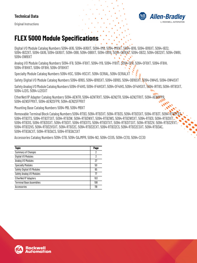 FLEX 5000 Module Specifications: Technical Data | PDF | Mains ...