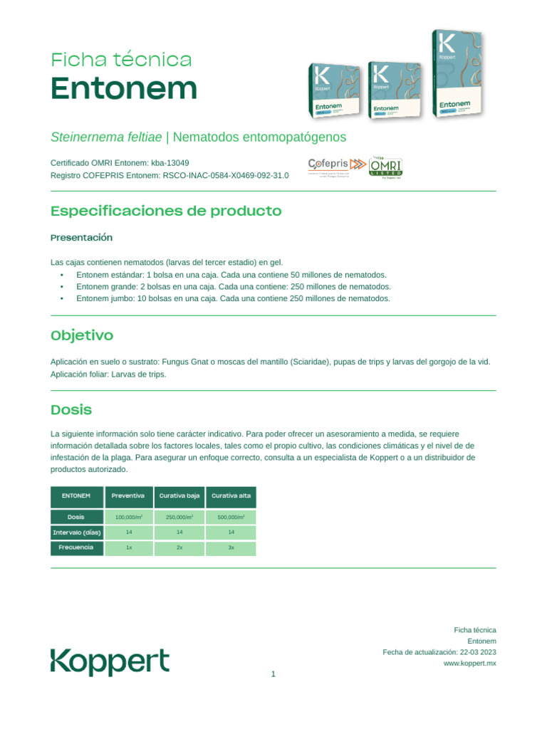 Guía de Uso de Entonem para Cultivos | PDF