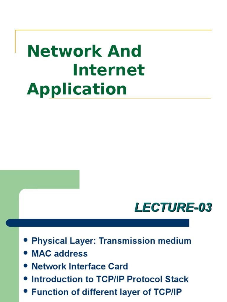 Lecture 3 | PDF | Internet Protocol Suite | Internet Protocols