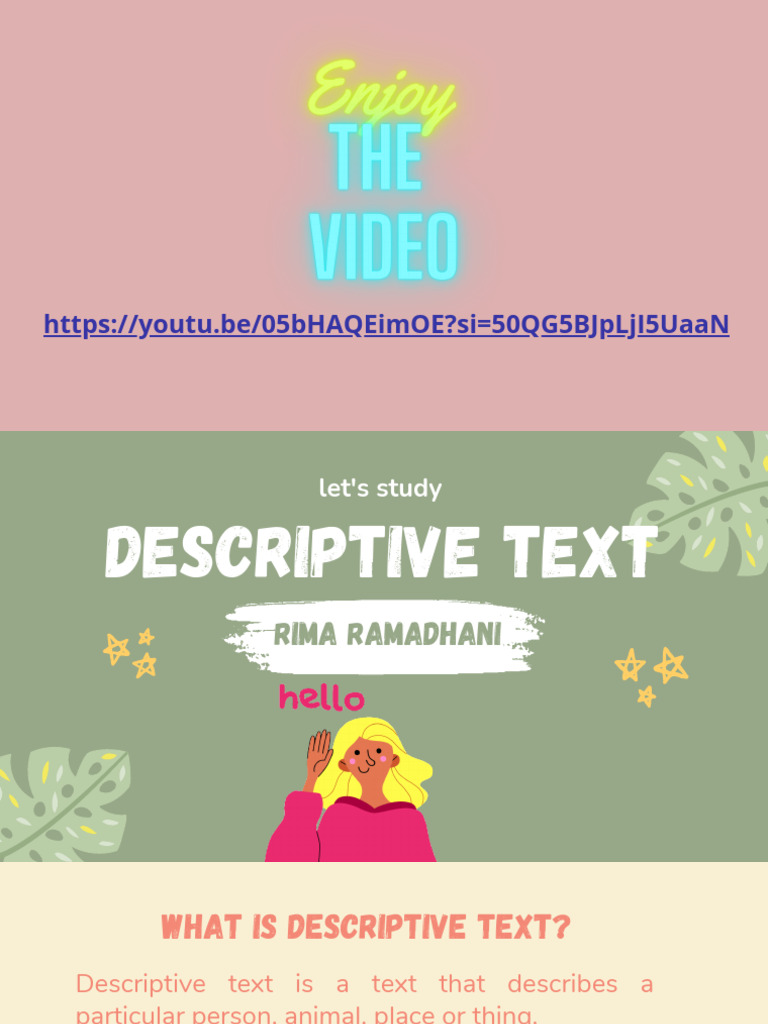 Descriptive Teks X TJKT 2023:2024 | Download Free PDF | Linguistic ...