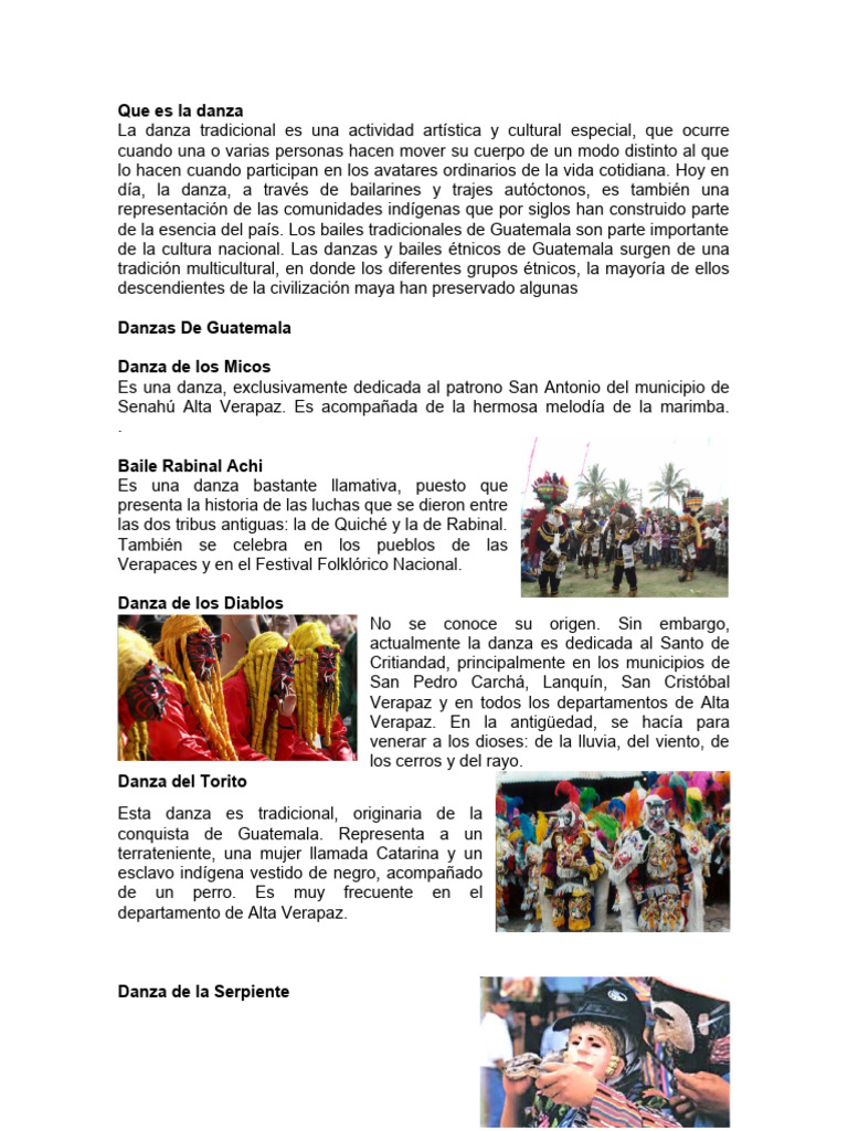 Bailes O Danzas De Guatemala Pdf Bailes