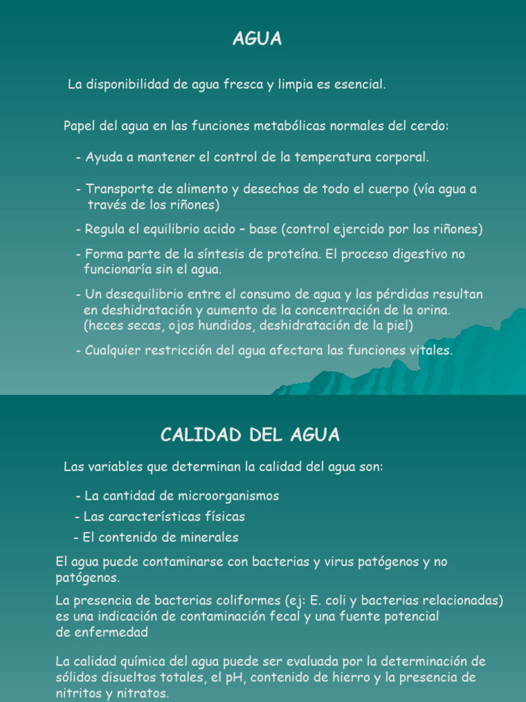 Calidad Del Agua | PDF | Agua | Nitrato