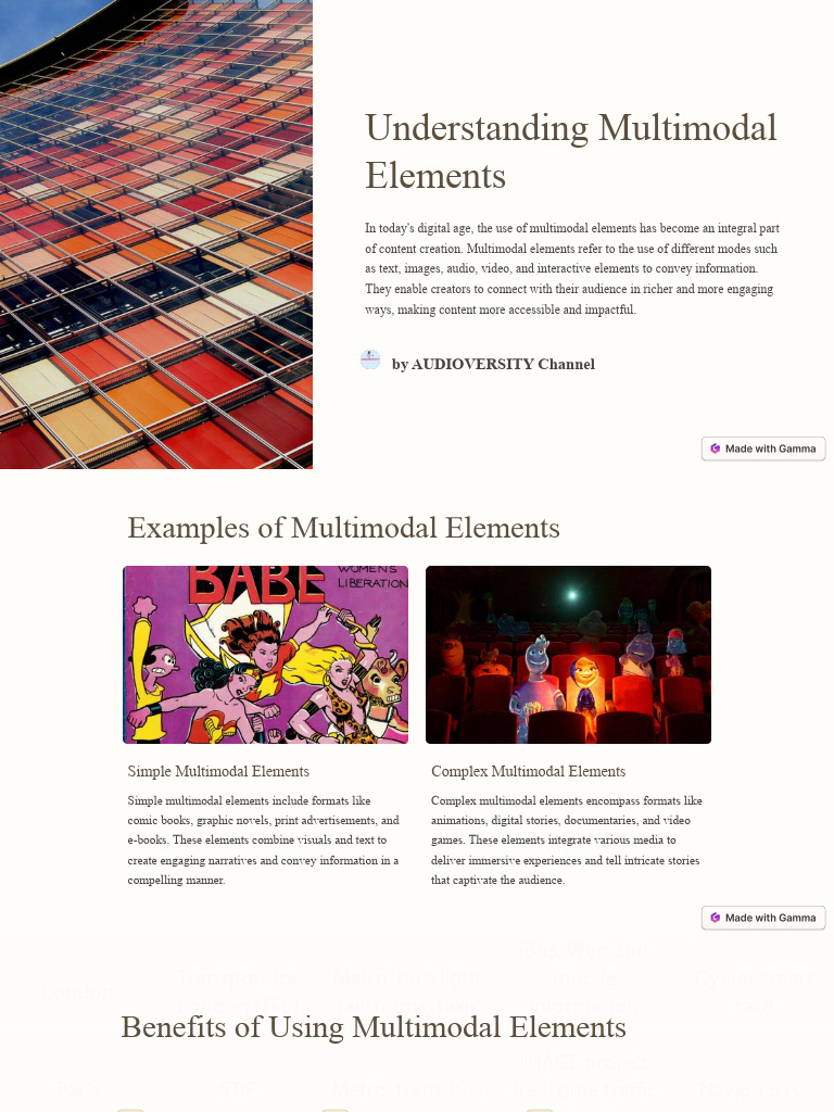 Understanding Multimodal Elements Pdf Accessibility Mass Media