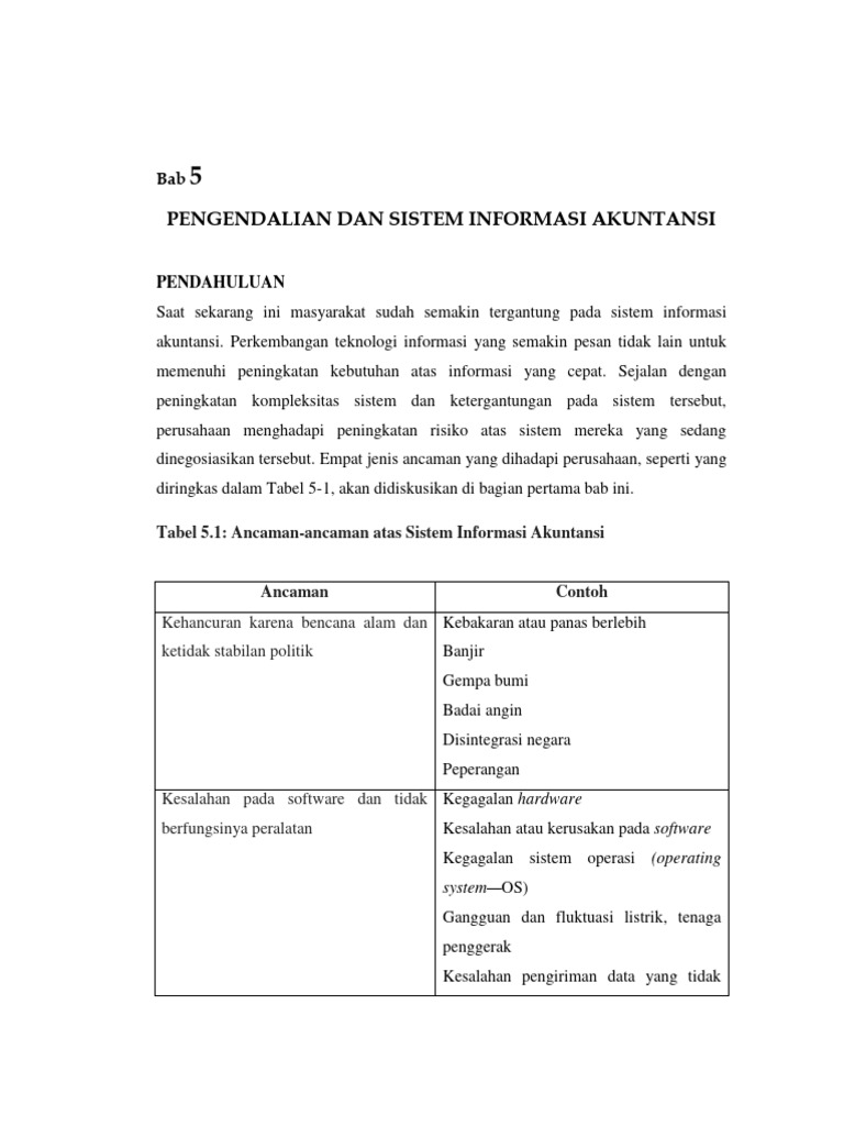 Sia Bab 5 Internal Control | PDF Sia Bab 5 Internal Control | PDF