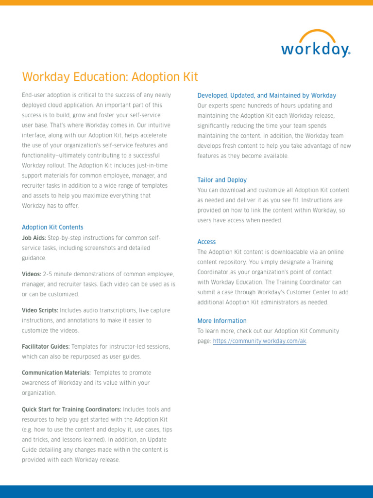 Datasheet Workday Knowledge Management Adoption Toolkit | PDF ...
