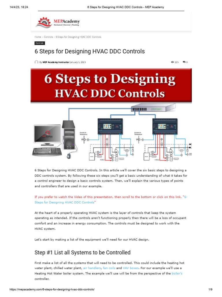 6 Steps For Designing Hvac Ddc Controls Mep Academy Pdf Water
