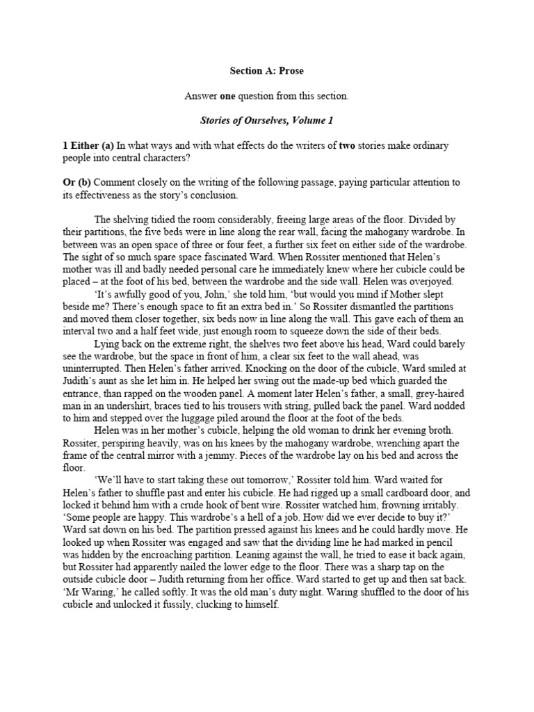 Paper 22 Prose and Unseen | PDF