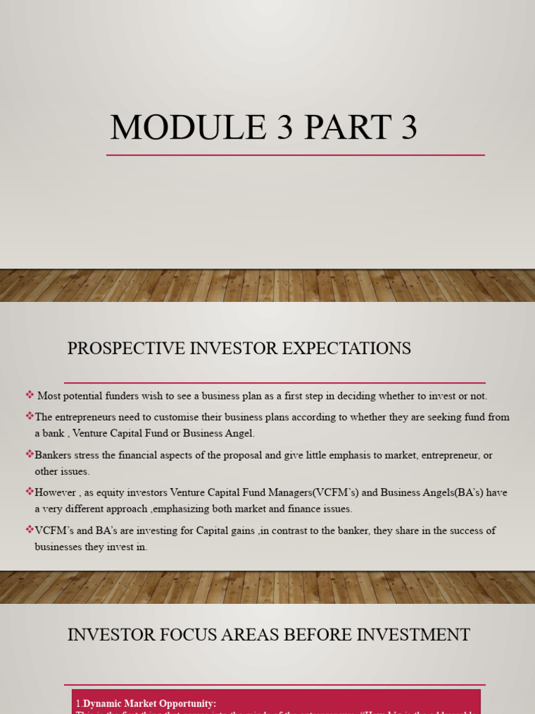 Module 3 Part 3 | PDF | Investing | Angel Investor
