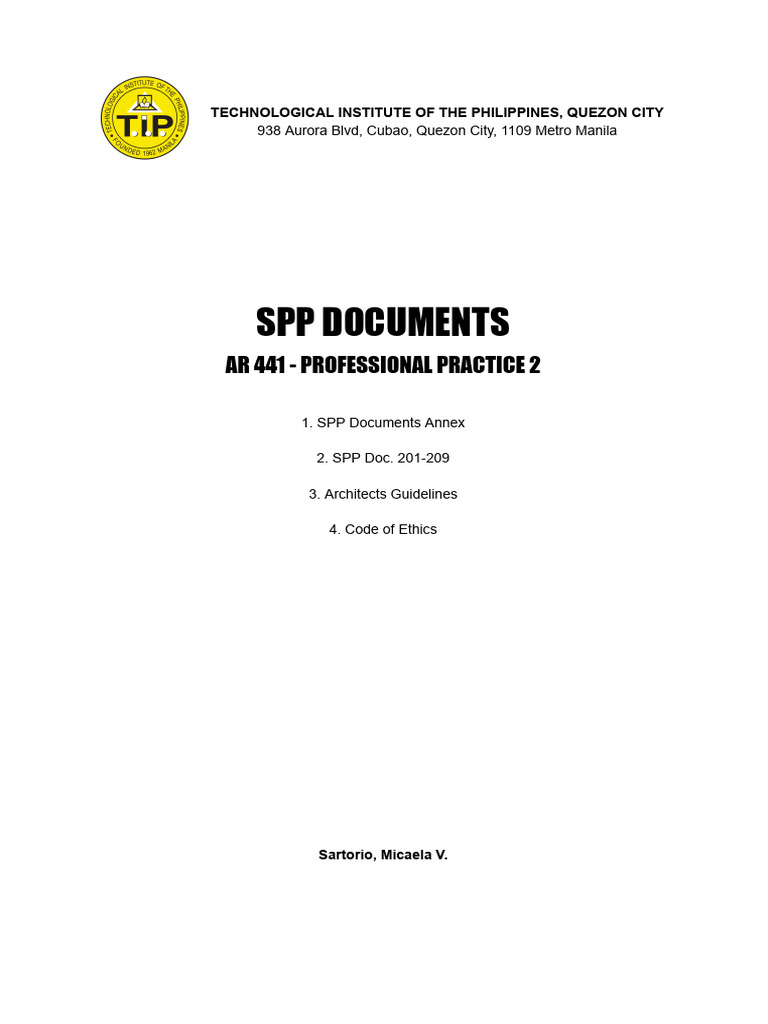 Pro Prac SPP Documents | PDF | Architect | Feasibility Study