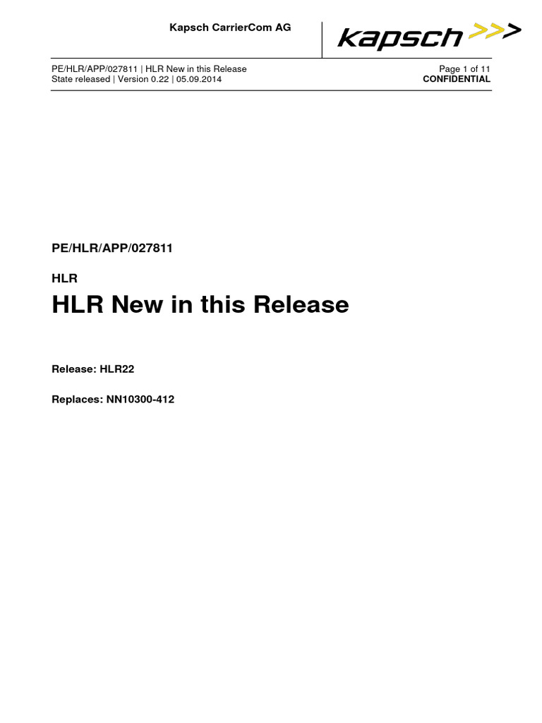 HLR New in This Release | PDF | Computer Network | Computer Architecture