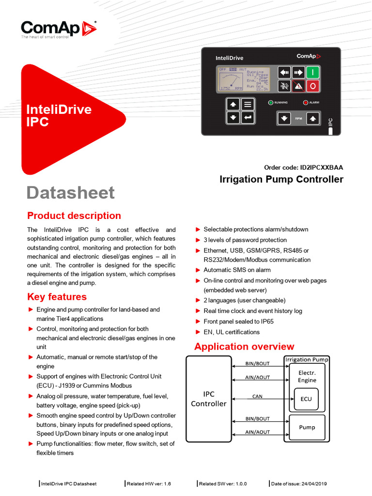 InteliDrive IPC Irrigation Controller Datasheet | PDF | Power Supply ...