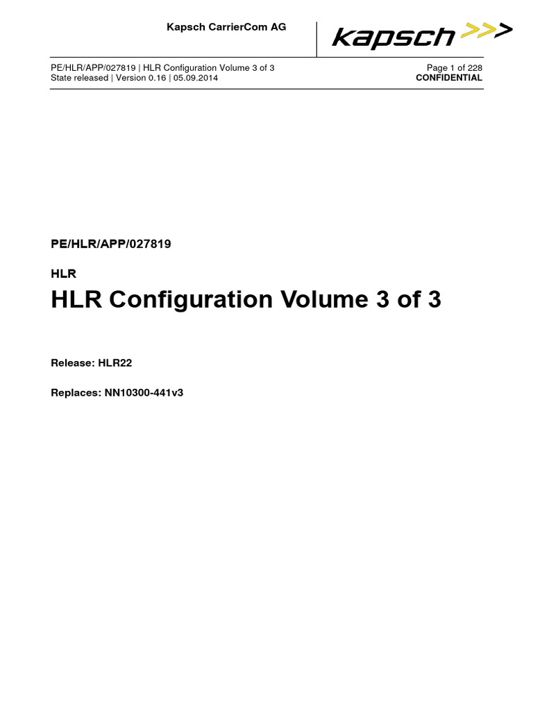 HLR Configuration Volume 3 of 3 | PDF | Service Industries ...