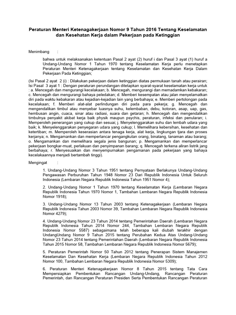 Bekerja Di Ketinggian | PDF