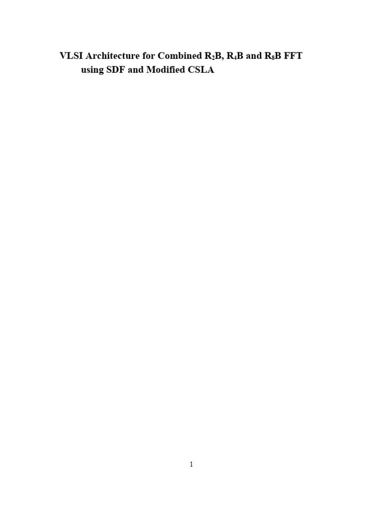 Vlsi Architecture For r2b r4b r8b | PDF | Field Programmable Gate Array | Fast Fourier Transform