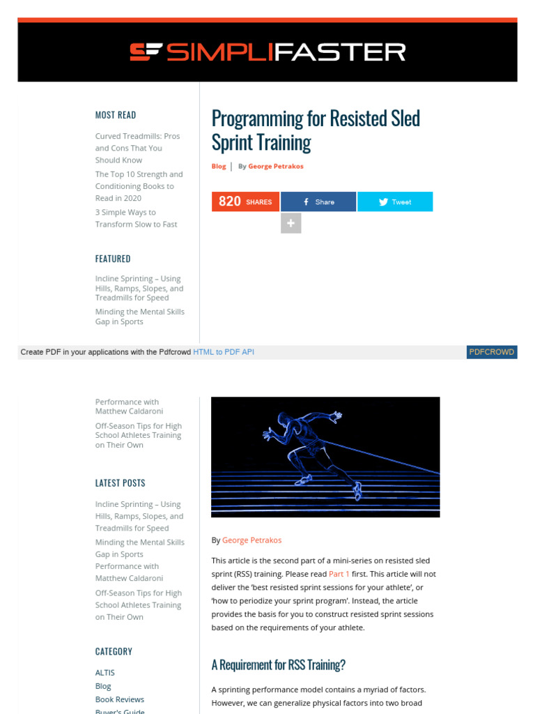 Simplifaster Com Articles Programming Resisted Sled Sprint T | PDF ...