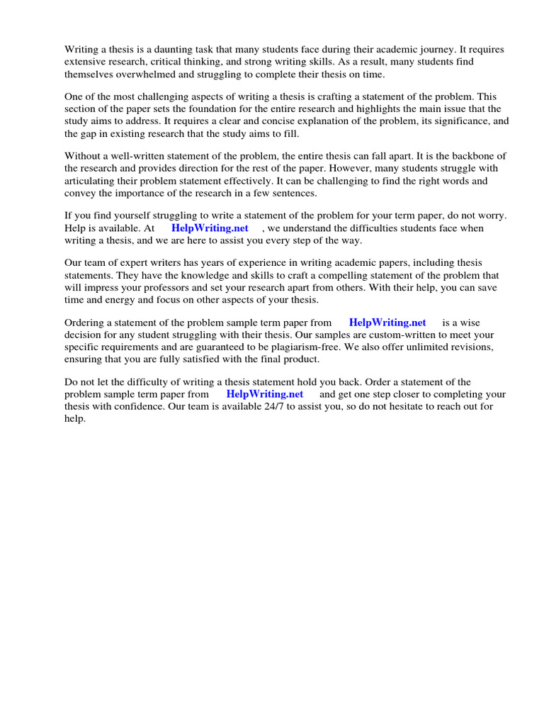 Thesis Problem Statement Help | PDF | File Format | Radiation Therapy