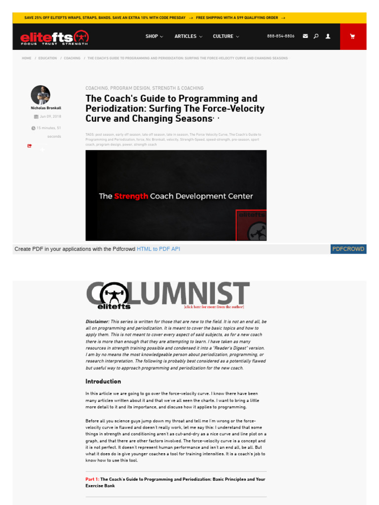 WWW Elitefts Com Education Coaching Education The Coachs Gui | PDF | Force | Acceleration