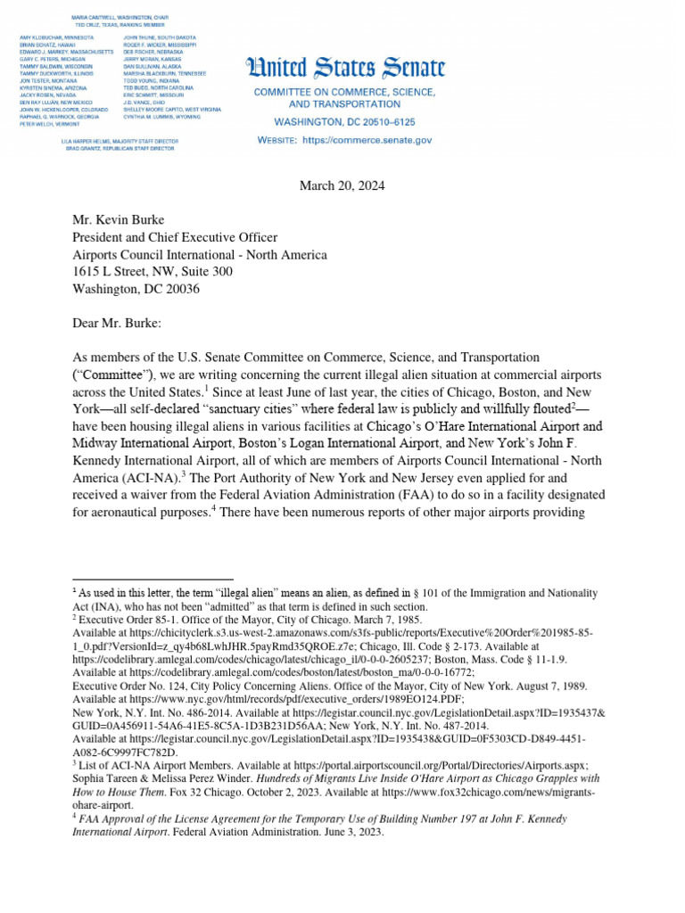 (DAILY CALLER OBTAINED) - 2024.03.20 Sen. Cruz, Budd, Vance, Sullivan and Blackburn Letter To ...