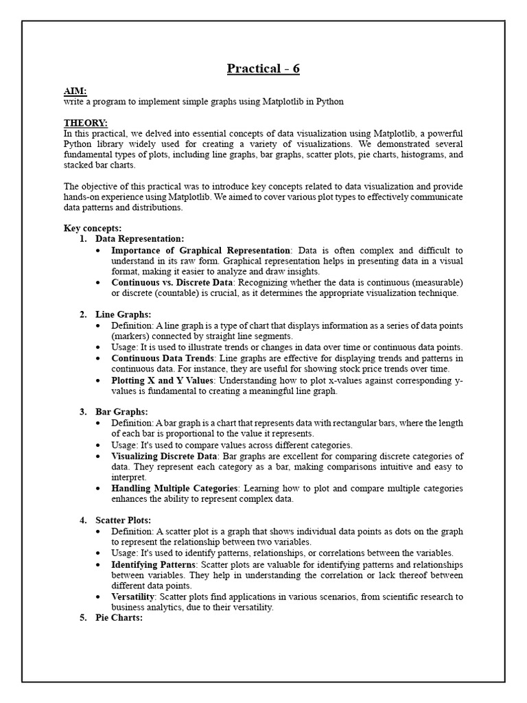 Prac- 6 | PDF | Histogram | Pie Chart