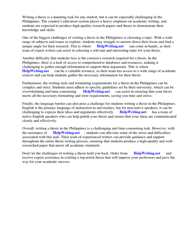 Term Paper Topic Philippines | PDF | Thesis