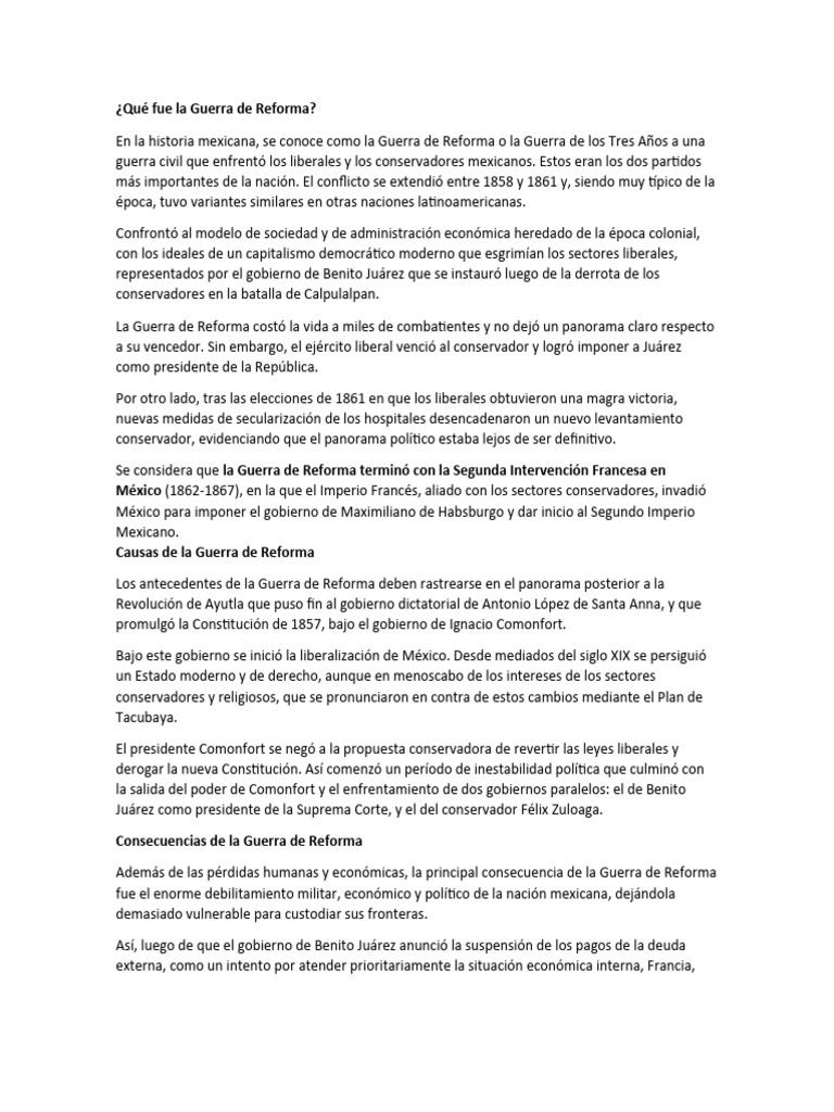 Reforma y 2o Imperio | PDF | México | México independiente