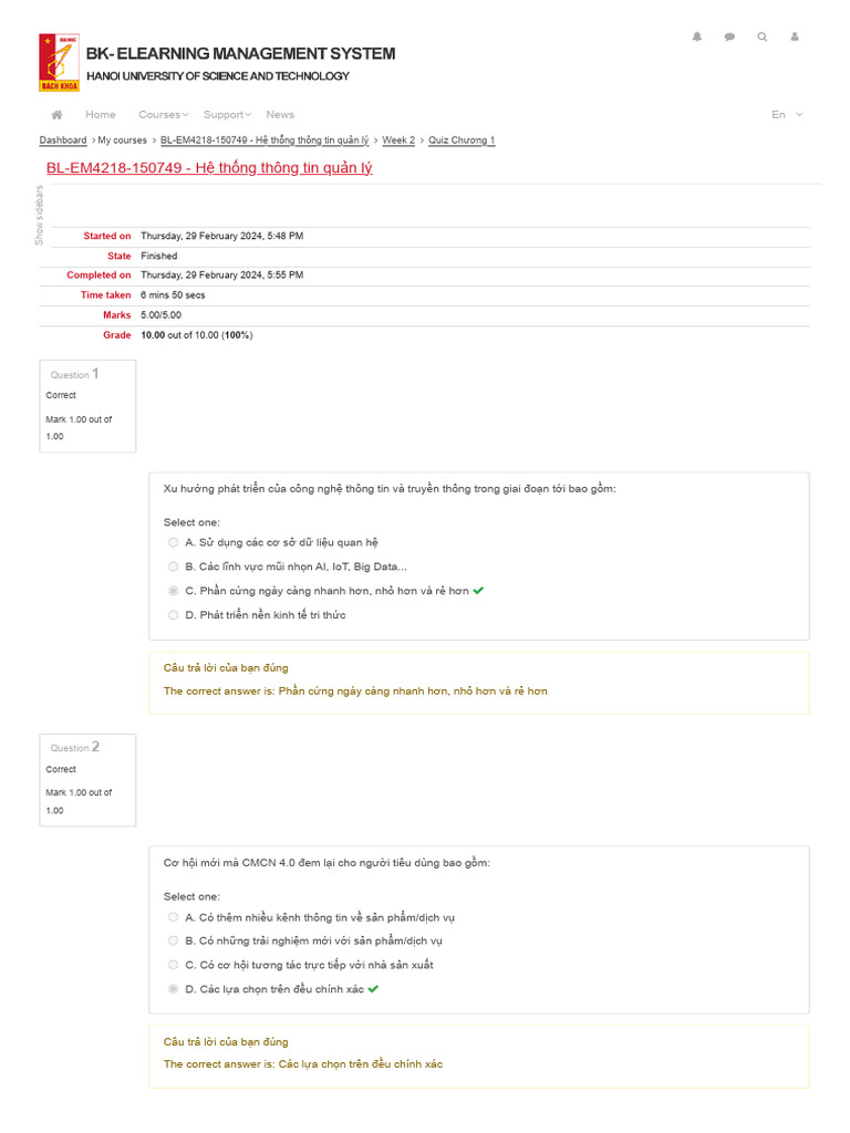 Quiz Chương 1 Attempt Review Pdf