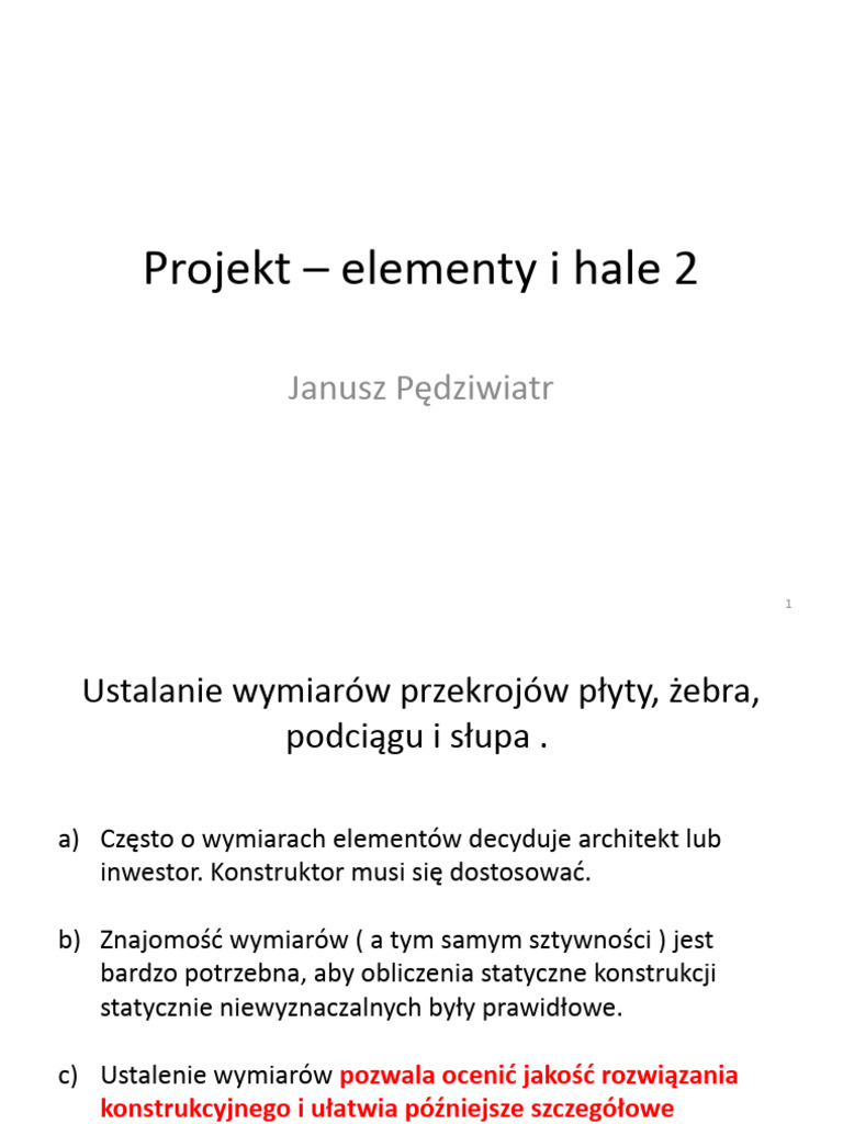 Projekt2 Elementy I Hale 2wymiary 7 | PDF