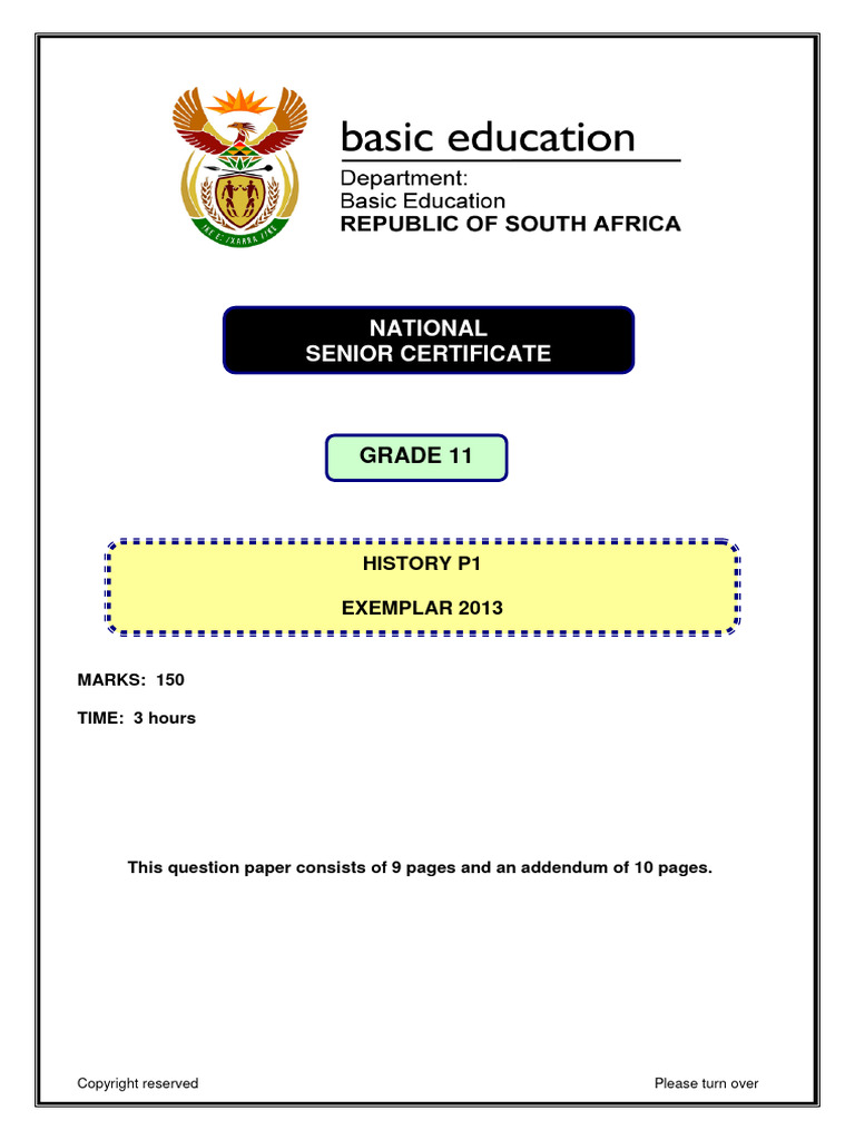 History P1 Grade 11 Exemplar 2013 Eng | PDF | Nazi Germany ...